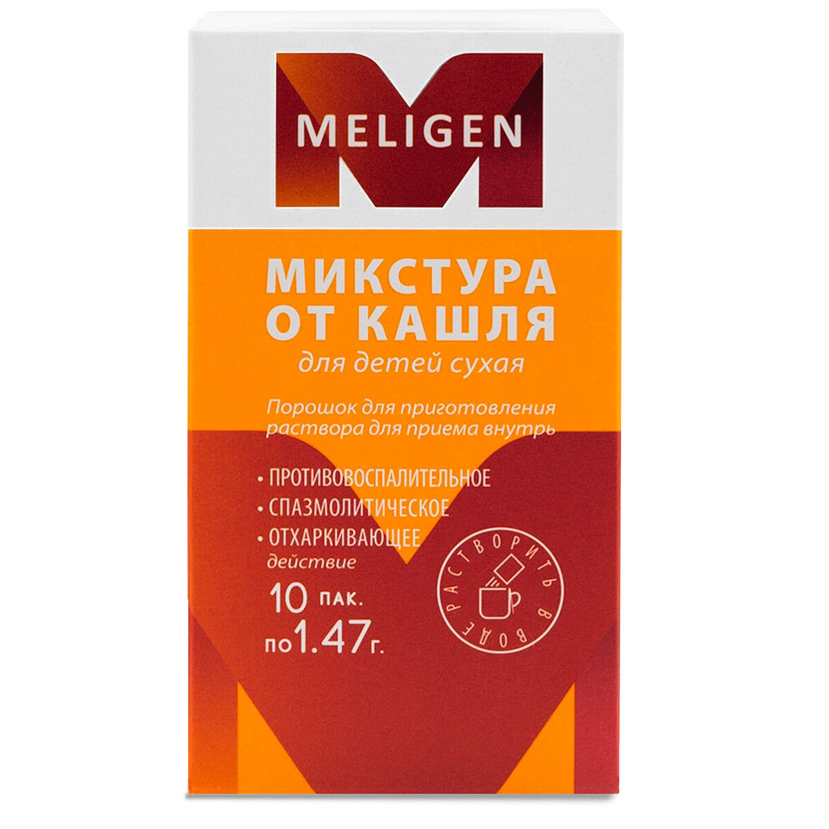 Микстура сухая от кашля порошок для приготовления раствора, 1,47 г, 10 шт.