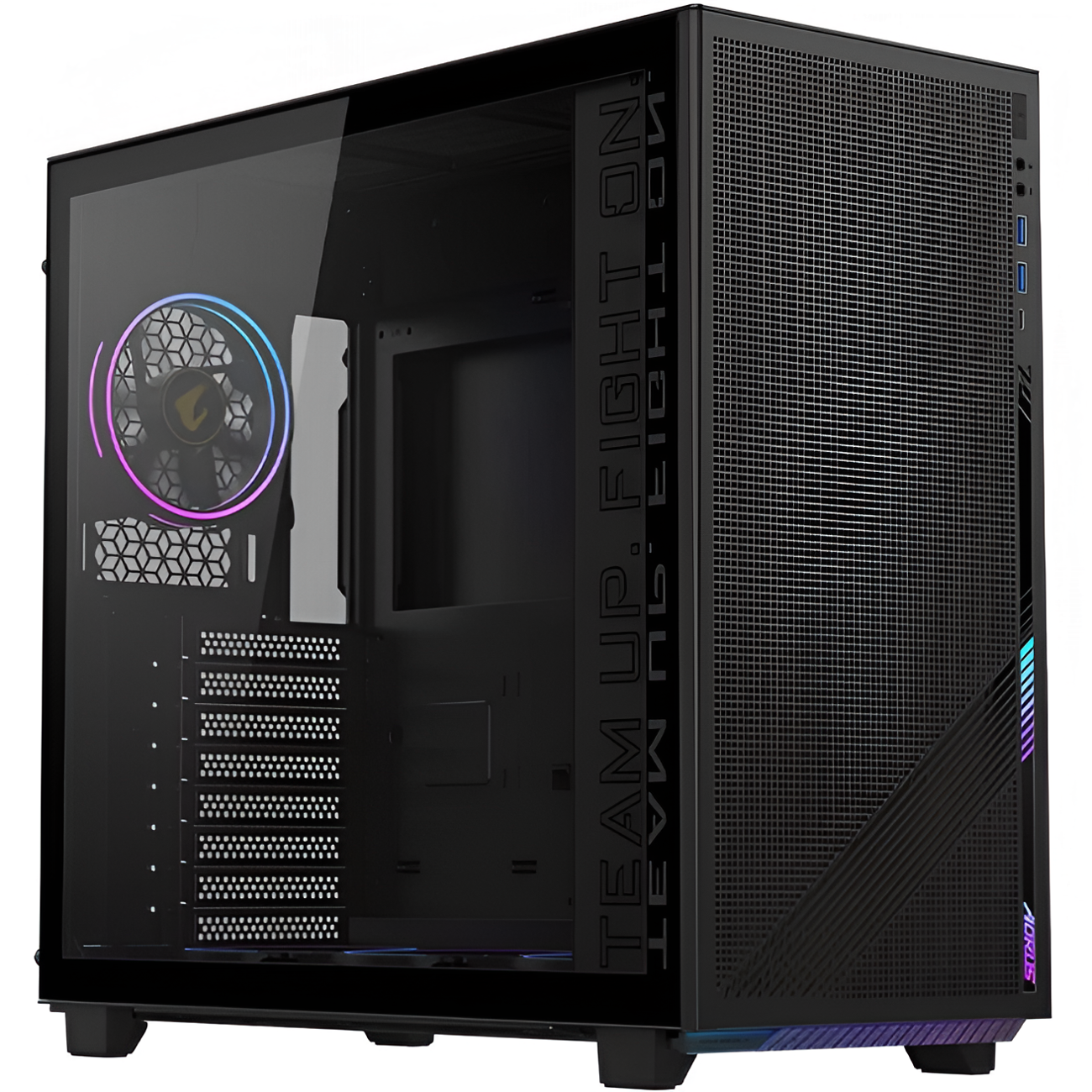 Корпус Midi-Tower GIGABYTE AORUS C400 GLASS, черный (GB-AC400G)