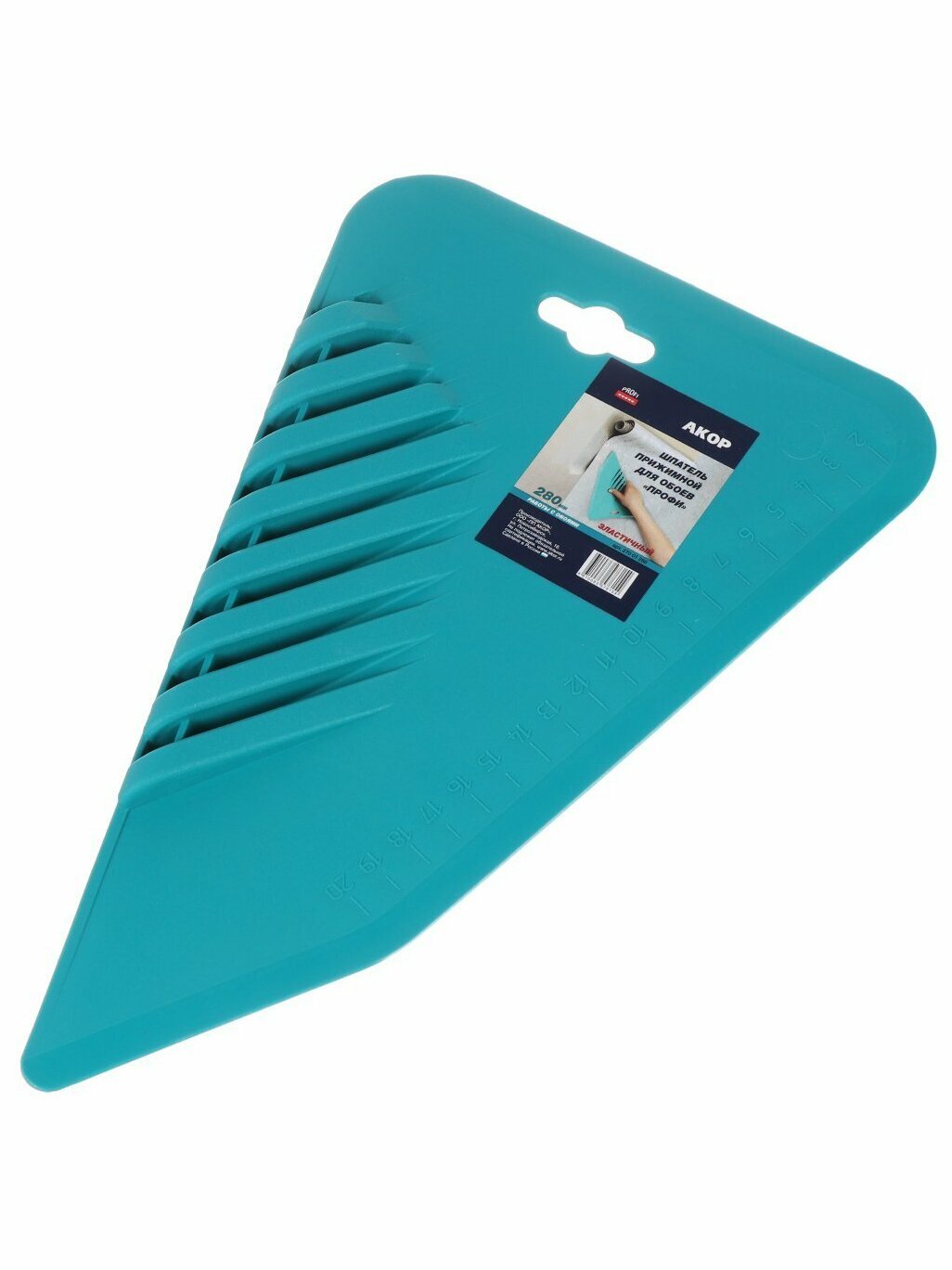 Шпатель прижимной мягкий PROFI 280 мм для шпаклевки, Россия, модель 270 01 280