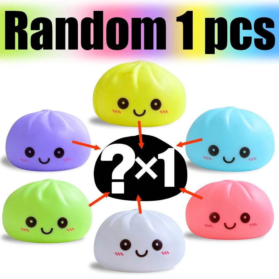 Светящийся антистресс Bandai Глиттерный Дамплинг colored-Random 1 pcs