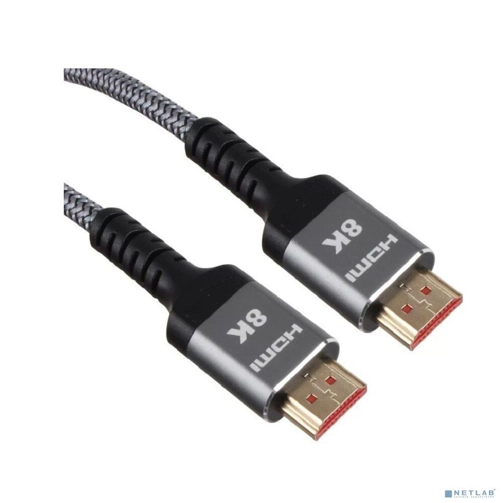 IOpen ACG859A-5.0 Кабель интерфейсный HDMI-HDMI 19M/M, ver. 2.1 8KX60Hz (Econom) оплетка 5m