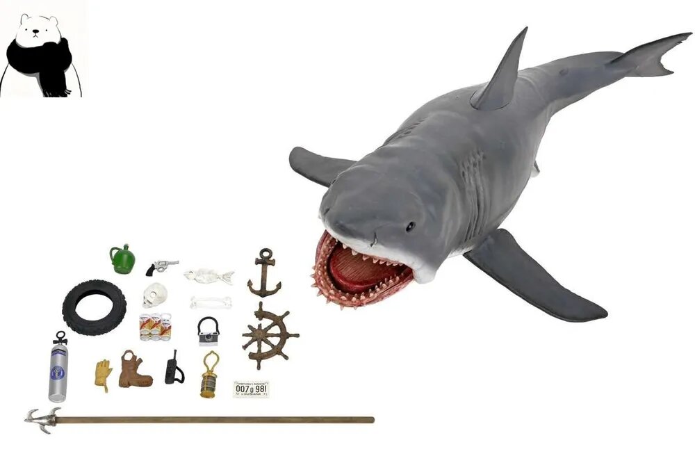 Коллекционная фигурка 50-летие Большой белой акулы NECA 03338 THE GAME OF JAWS
