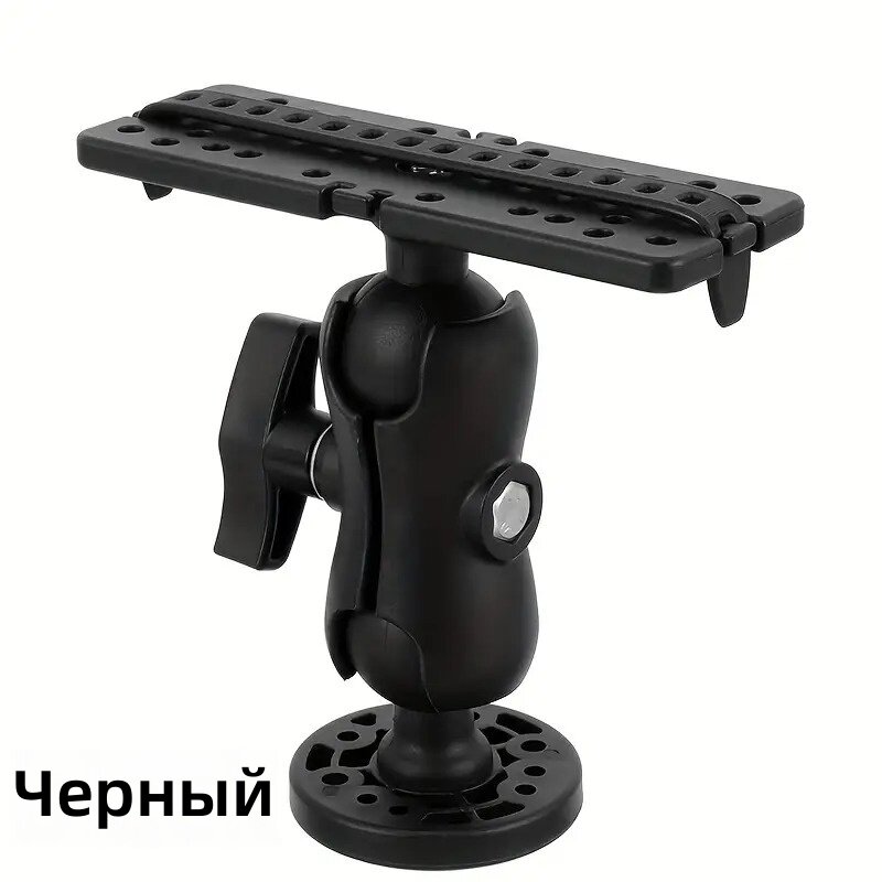 Универсальное крепление для эхолота с вращением 360° и регулируемым шарниром, черное, прочное основание из PA-денима, для лодки, каноэ, яхты и рыбалки