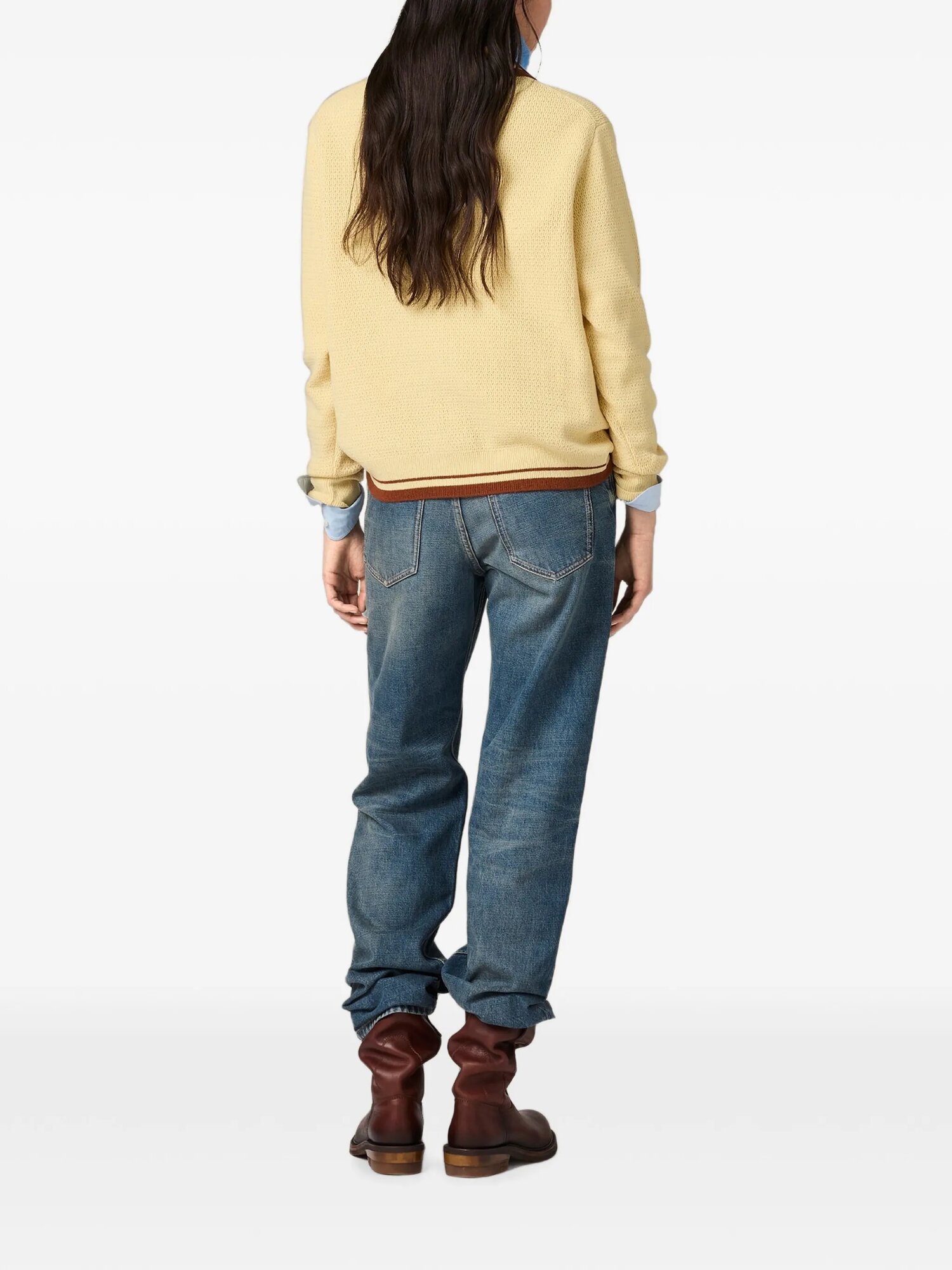 Джинсы Miu Miu Five-pocket denim jeans, размер 42, синий — фото 1