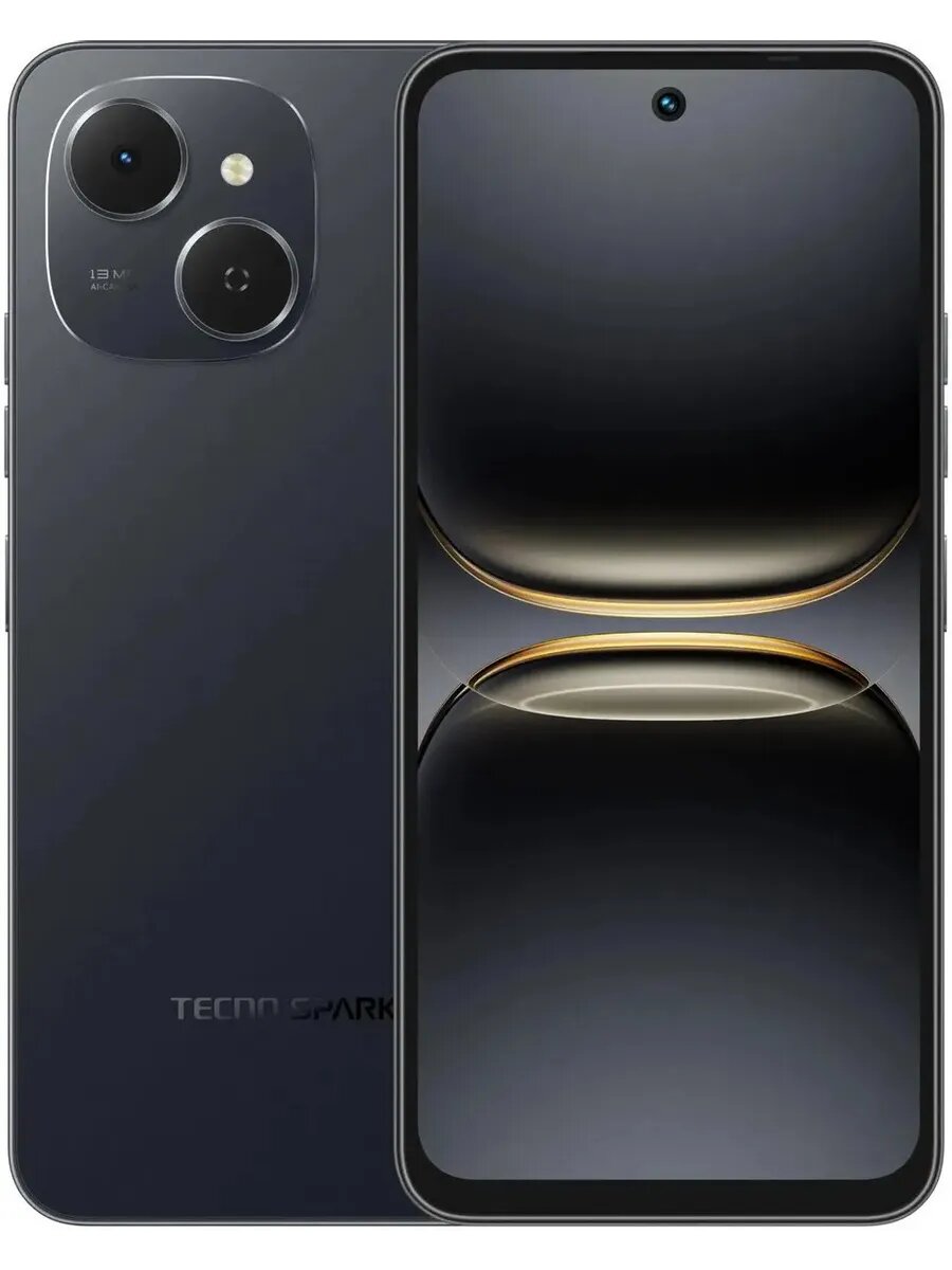 Смартфон Tecno Spark 40C 8 ГБ/128 ГБ Черный Ростест, экран 6.67" IPS, Android 15 — фото 1