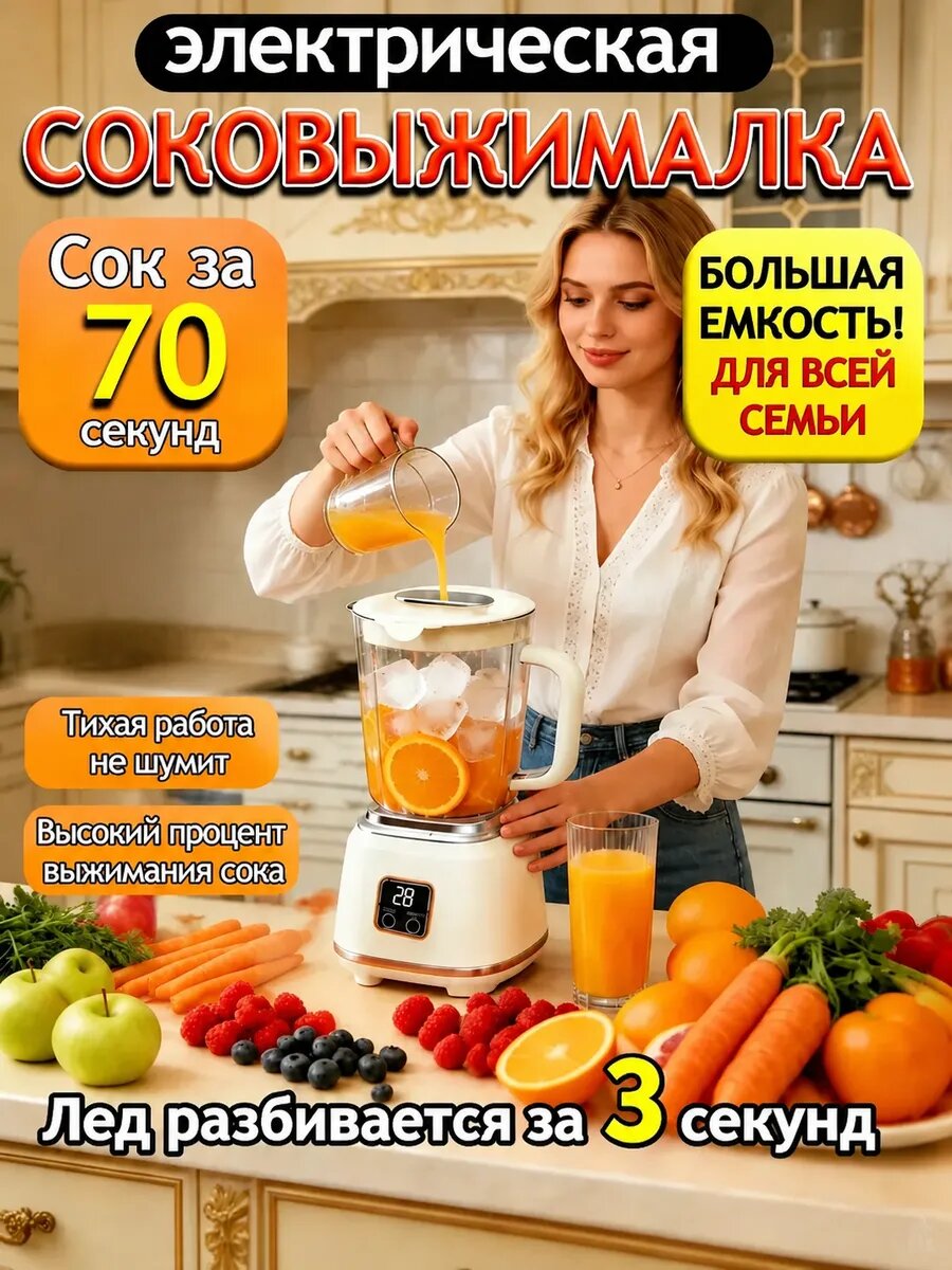 Соковыжималка для твердых овощей и фруктов маленькая