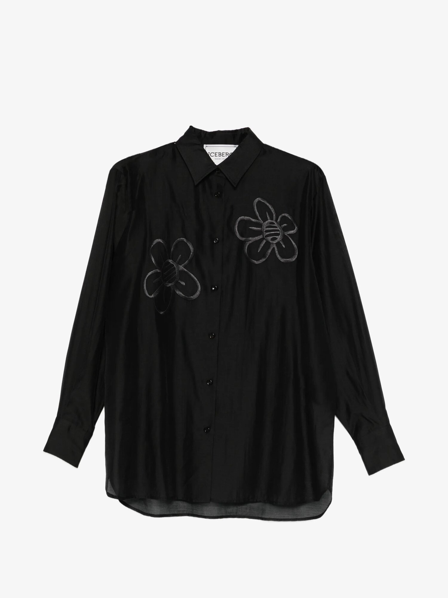 Рубашка Floral-embroidered shirt