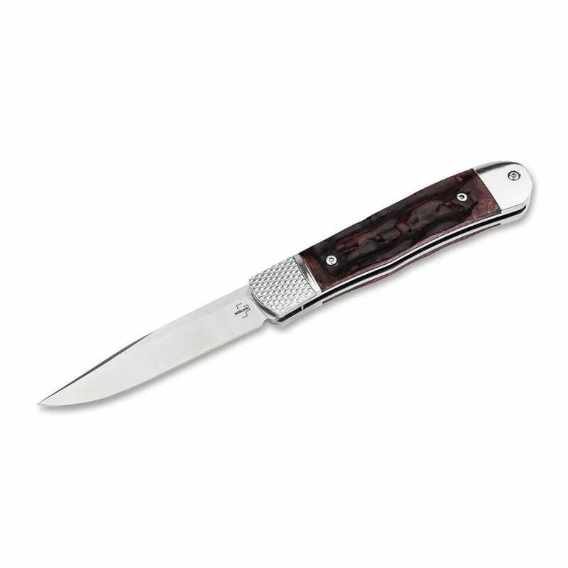 Нож Boker 01BP0029 Hidden Release Trapper Appaloosa Bone