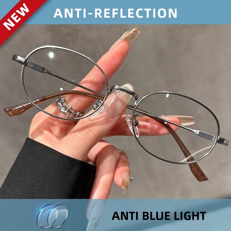 EYORA Фотохромные очки для чтения с металлической оправой C1-Not change color, Prescription Custom