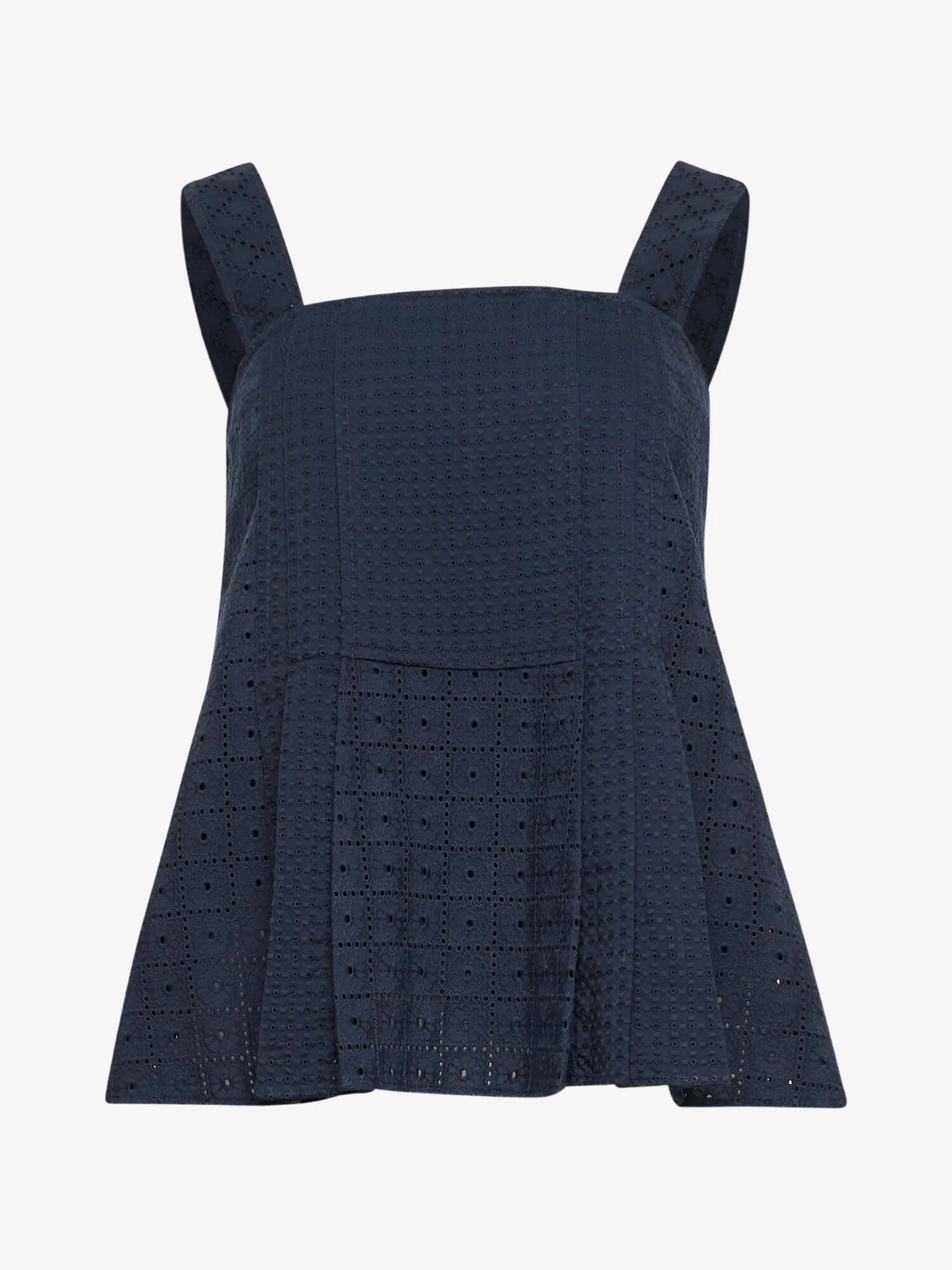 Топ Broderie-anglaise pleated top