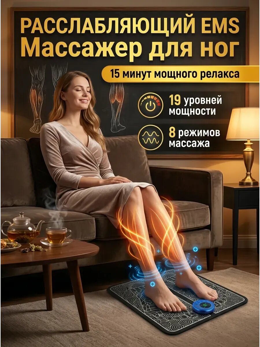 EMS Массажер для ног и ступней электрический блаженство