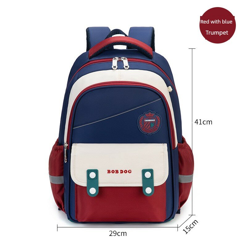 BabyDuo Красный маленький школьный рюкзак для детей ростом 105-120 см, легкая поддержка спины, классы 1-6