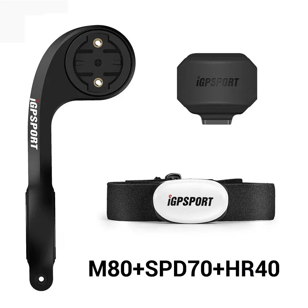 Велосипедный компьютер IGPSPORT, кронштейн M80, ремень для измерения сердечного ритма HR50, датчик скорости SPD70, подходит для BSC100S, BSC200 BSC300 IGS520 IGS630S