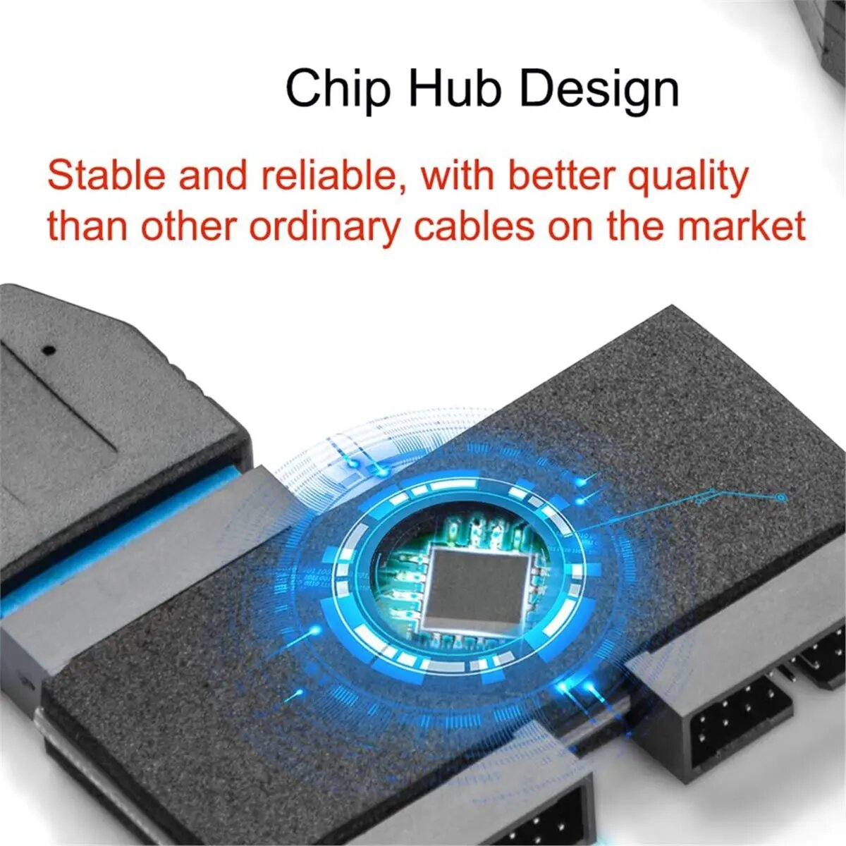 USB 3.0 HUB 1-в-2 с чипом и модульной конструкцией кабеля, 19-контактный USB-хаб для материнской платы, 19-контактный удлинительный кабель USB 3.0 для передачи данных