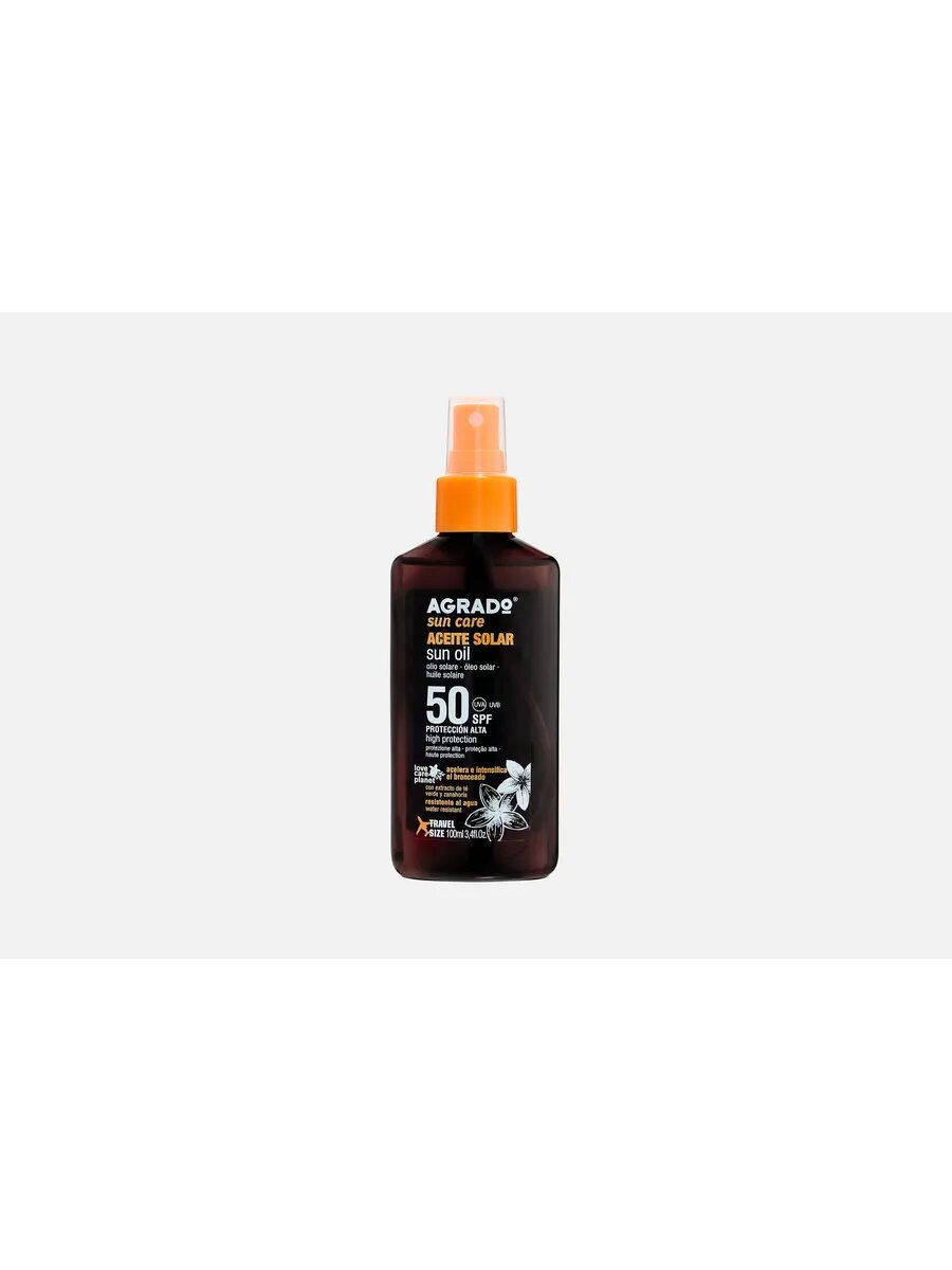 AGRADO Sun oil Солнцезащитное масло для загара SPF50 100 мл