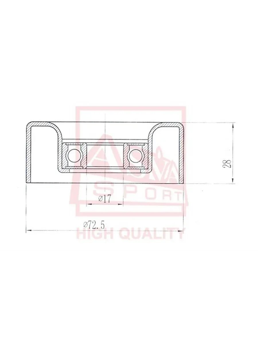 Ролик обводной Mazda 2 передний, аналог B3C015380