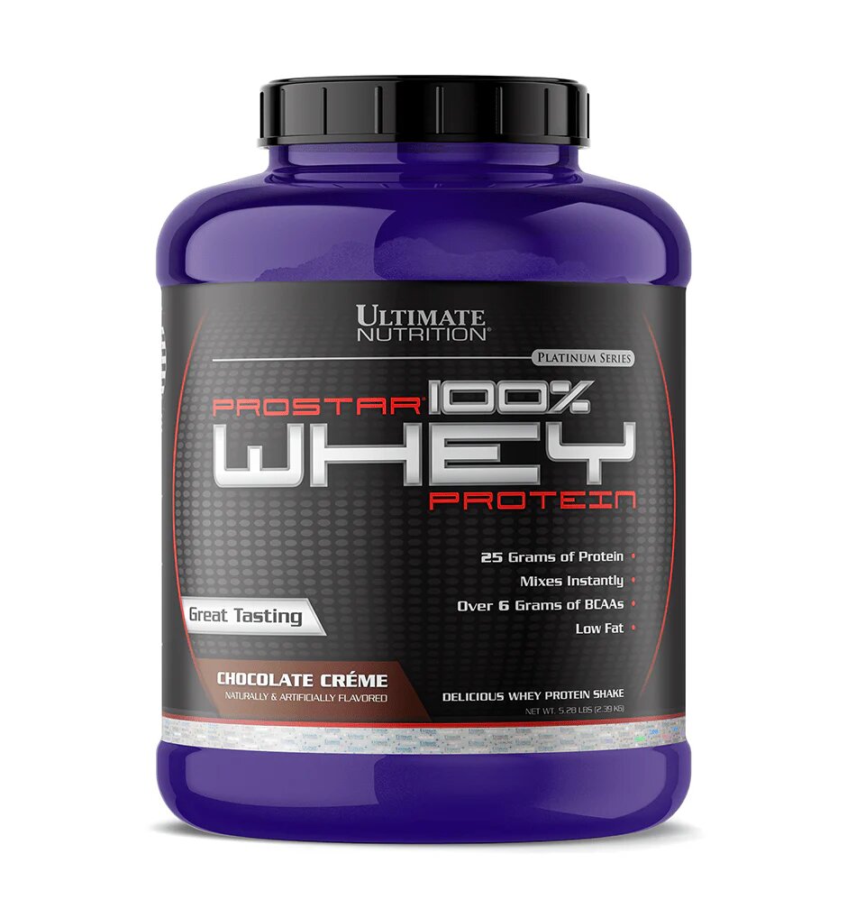 Ultimate Nutrition Prostar Whey, Протеин сывороточный, для набора мышечной массы и похудения, 2,39кг со вкусом шоколада