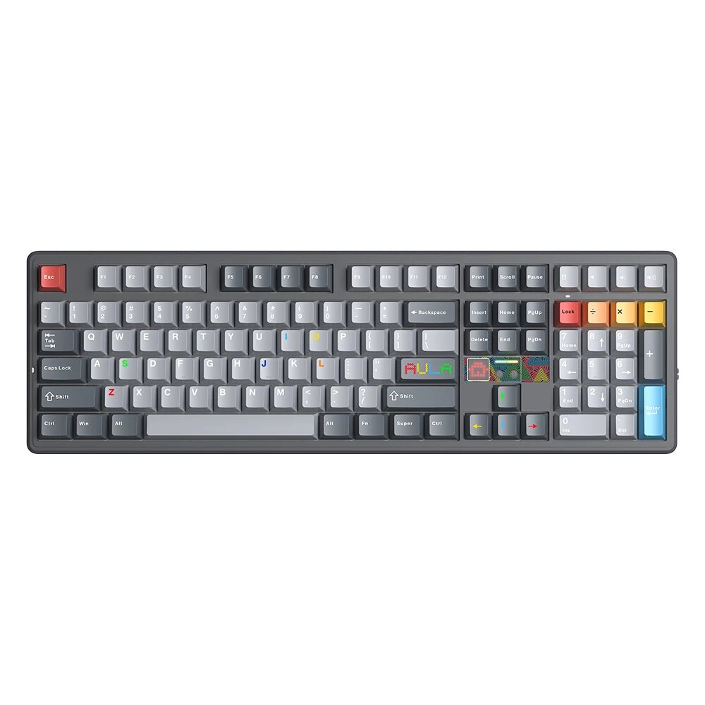 Механическая клавиатура AULA F108 PRO V2, серая, RGB