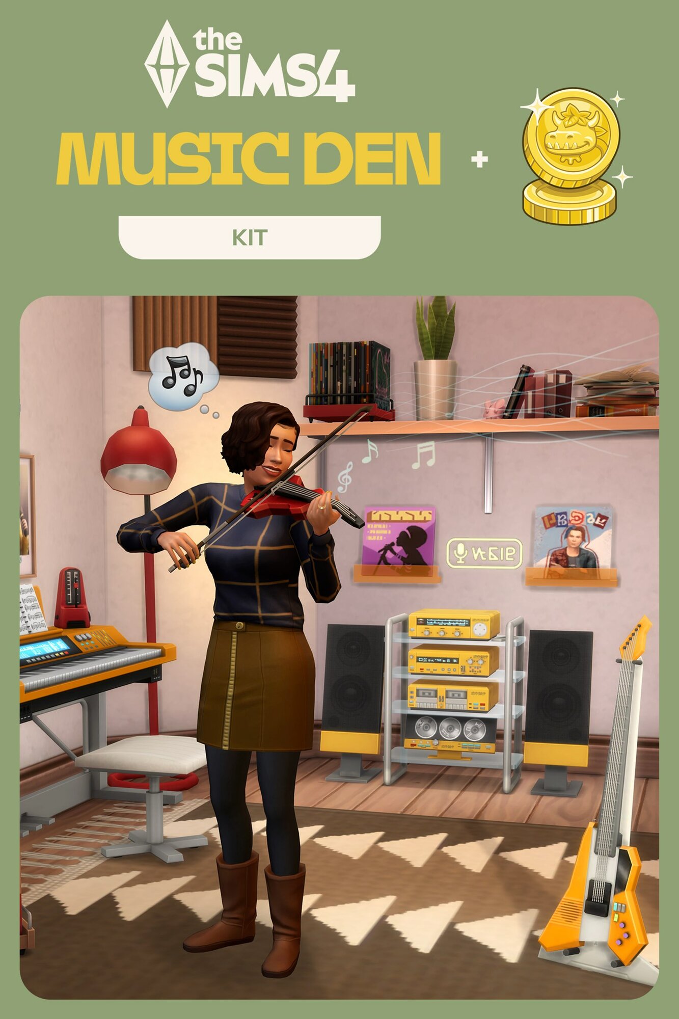 Дополнение The Sims 4 Music Den Kit + 200 Moola — Xbox Series X|S, Xbox One — Цифровая версия