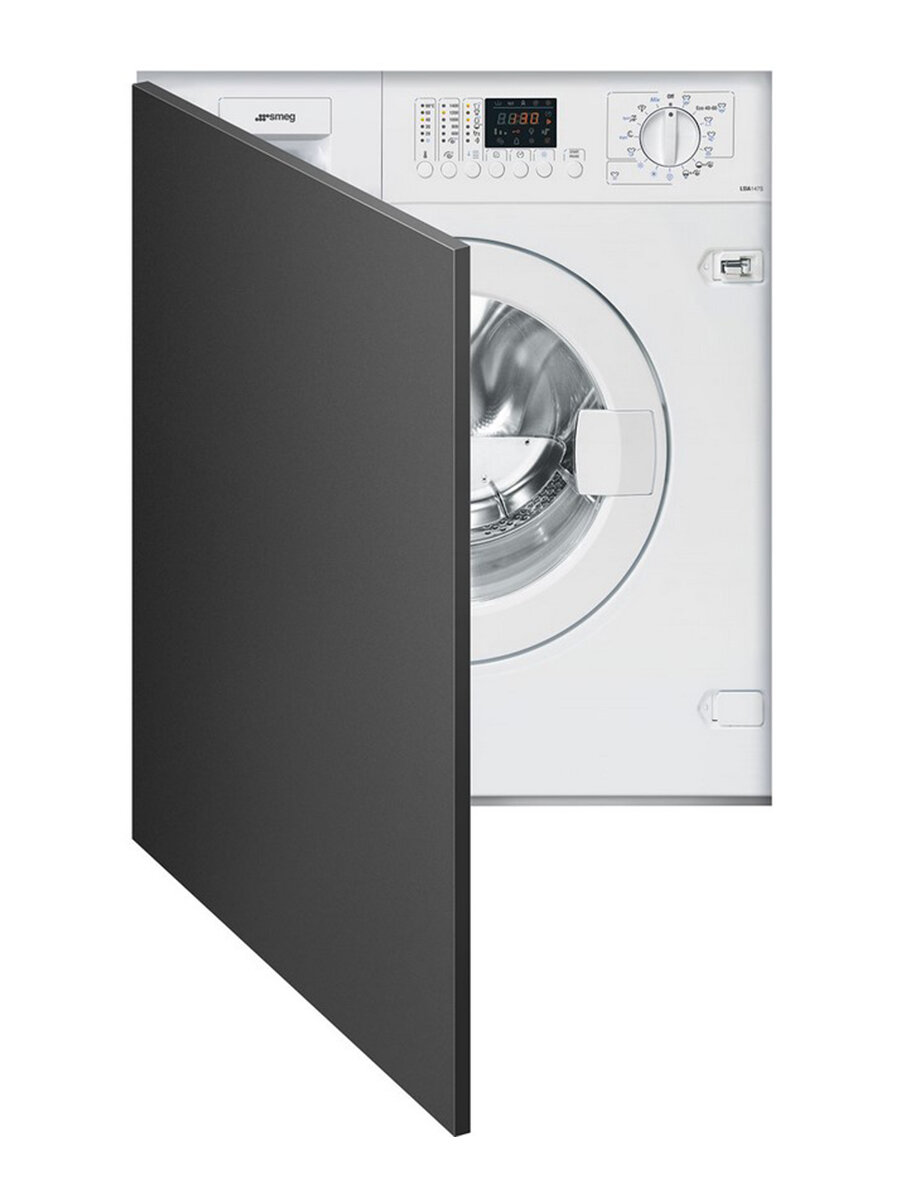 Встраиваемая стиральная машина SMEG LSIA147S, 7 кг, 1400 об/мин, с сушкой, белый