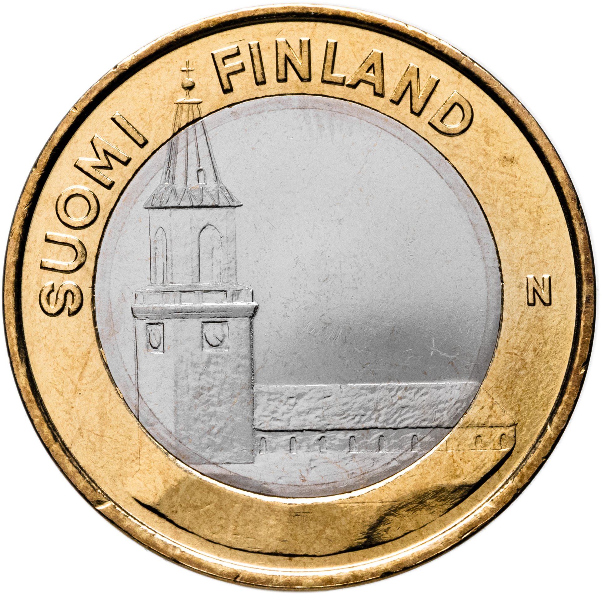 Финляндия 5 euro евро 2013 "Исконная Финляндия, Кафедральный собор в Турку", Биметалл, в сохранности UNC