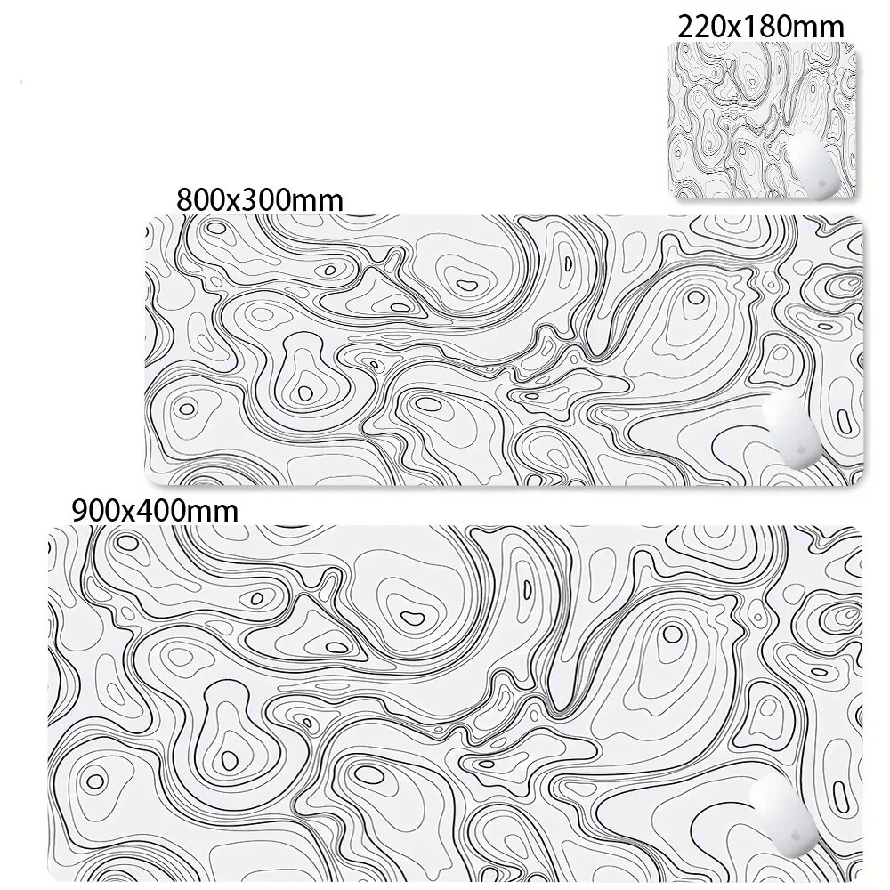 CIFBUY Коврик для мыши Strata черно-белый 18x22cm 6.2x8.2in, SBD006525-05
