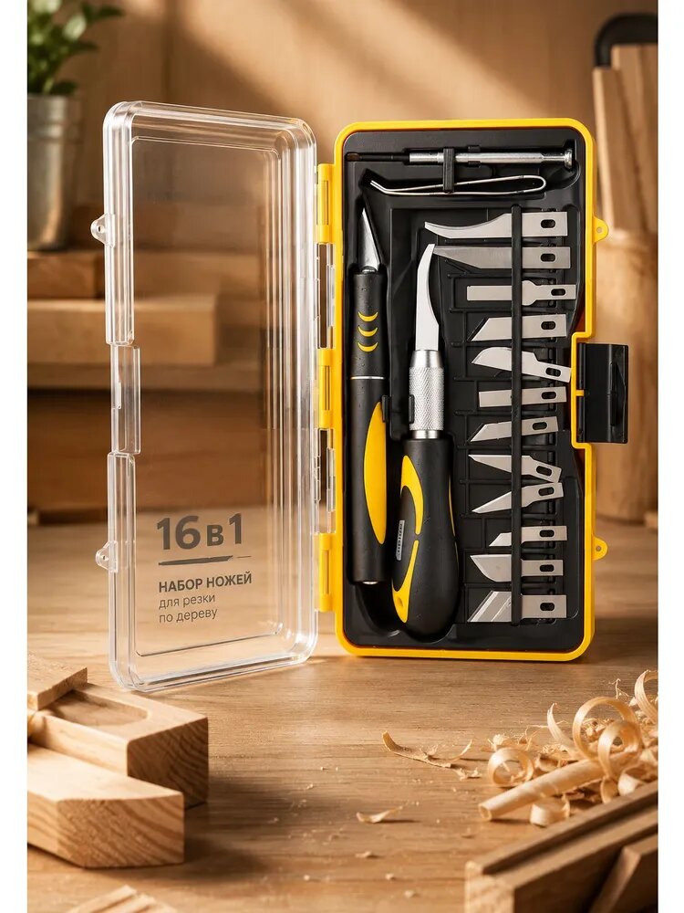 Нож скальпель Deli Utility Knife 16 сменных лезвий DL-DP1 для моделирования и точных работ