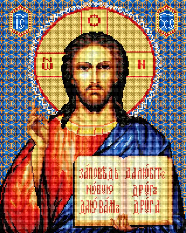 Алмазная мозаика на подрамнике 40х50 полная выкладка / религия / Господь Вседержитель