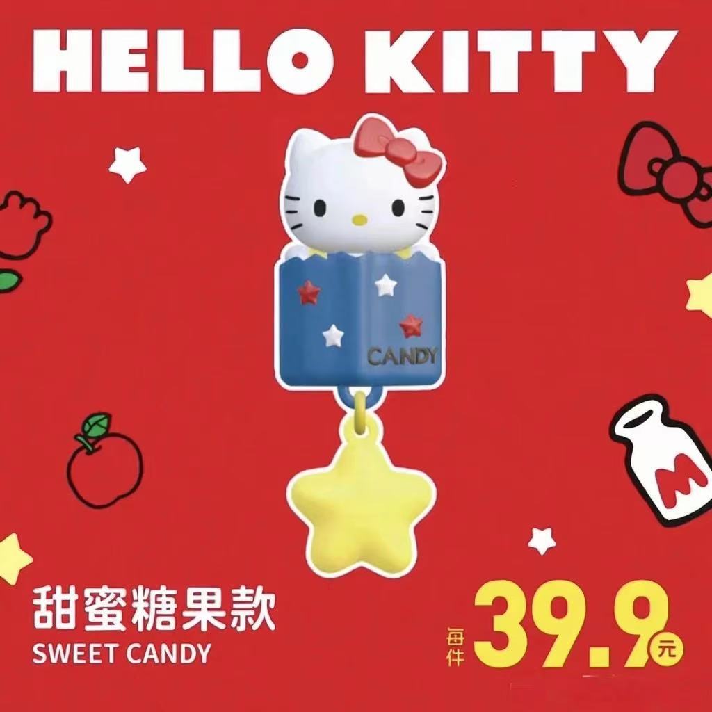 Магнит на холодильник Sanrio Hello Kitty ретро-серия Ресторан со звездной подсветкой, сладкая конфета
