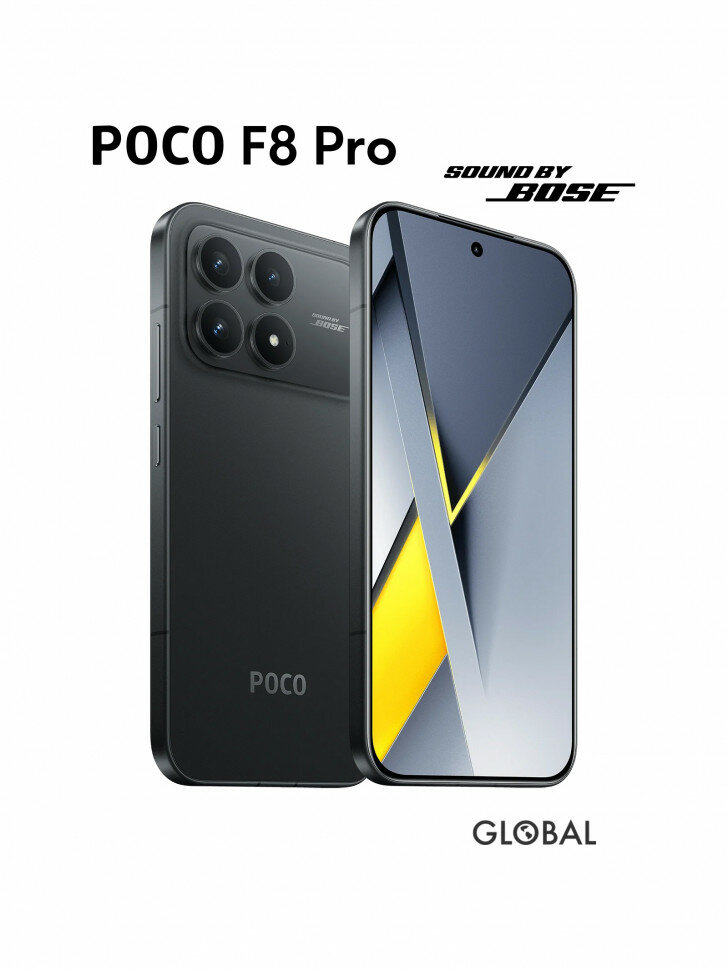 Смартфон Xiaomi POCO F8 Pro 12Gb/256Gb Black (Чёрный)