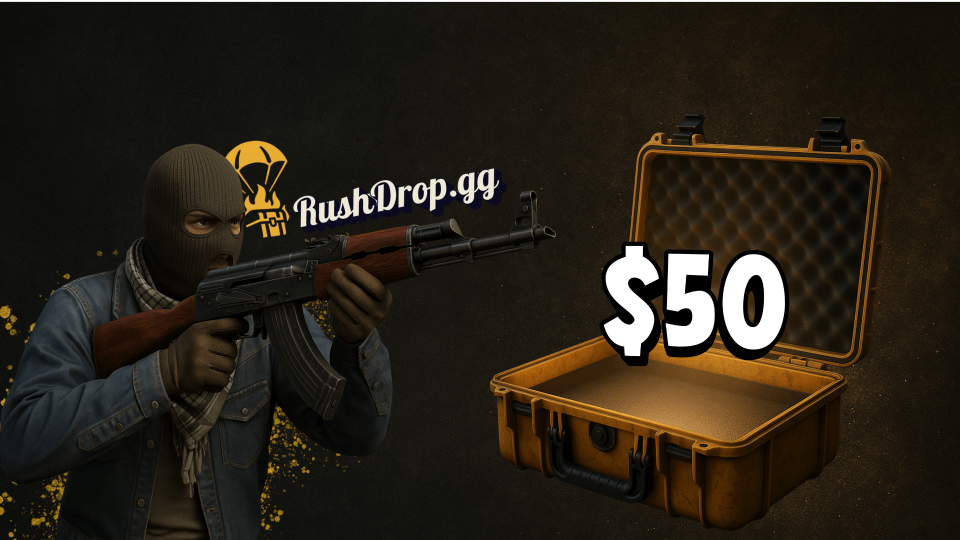 Rushdrop.gg 50 USD Подарочная карта | купить цифровой ключ для активации в России