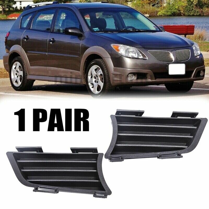 Передний бампер Pontiac Vibe 2005-2008, 1 пара - нижняя крышка противотуманной фары и наружная решетка радиатора