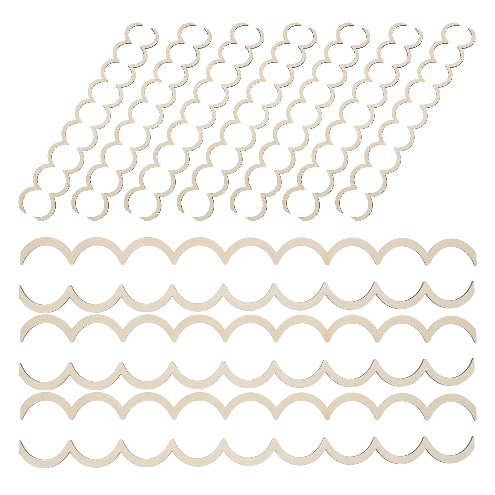 Декоративная волнистая деревянная молдинг-планка для отделки мебели и рам, 20 штук