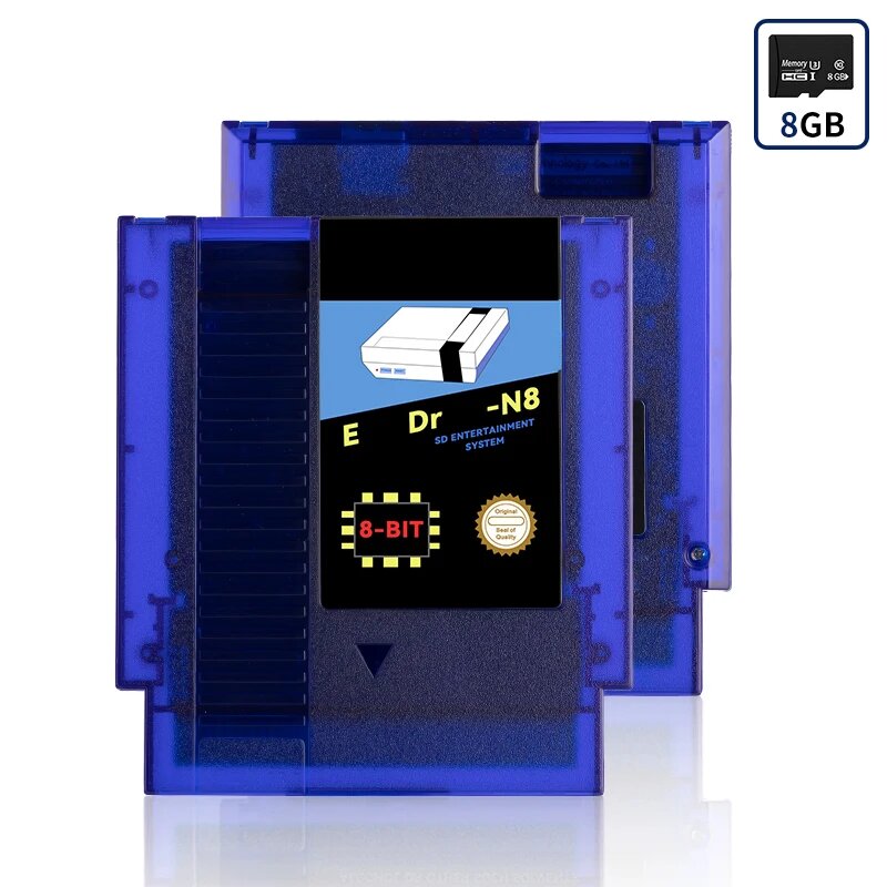 EVERDRIVE N8 Plus Blue Shell, 8 ГБ для NES