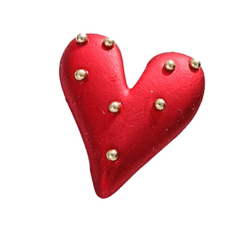 Очаровательная Заколка Для Воротника рубашки с Красным Сердечком Для Женщин, Элегантный И Игривый Аксессуар для Закрепления Одежды для Блузок И Топов
