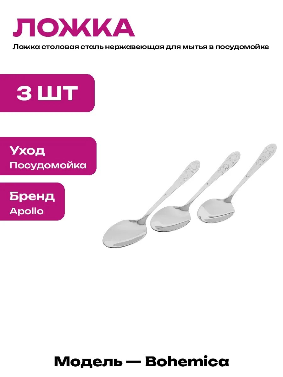 Столовые ложки из нержавейки для дома и дачи цвет стальной
