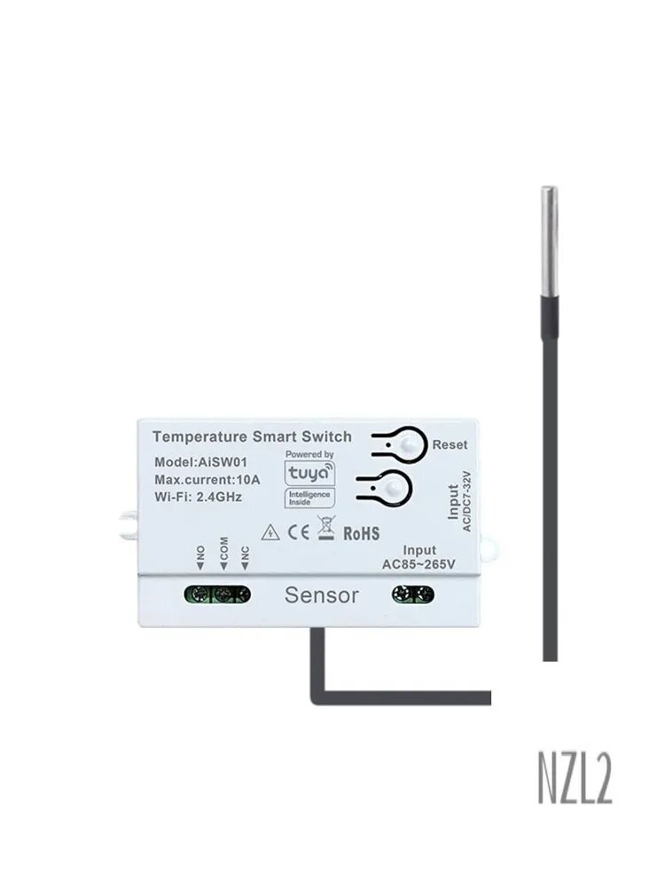F2Смарт -Датчик Wi -Fi TUYA 2,4 ГГц, Переключатель Температуры С 1 Млн Датчиком Для Беспроблемного Управления