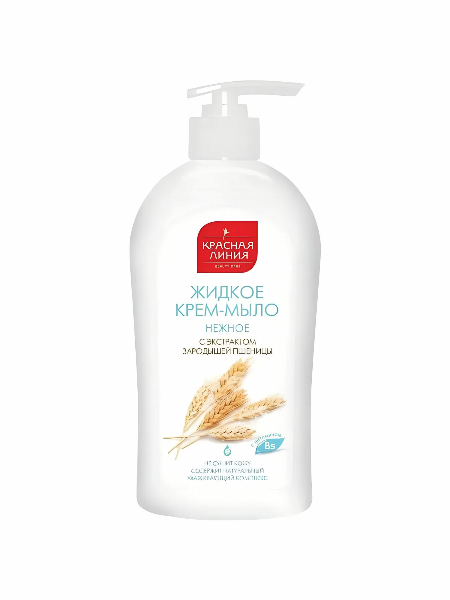 Жидкое крем-мыло Красная Линия Нежное 500 мл с дозатором, увлажняющее средство для рук, гигиены всей семьи.