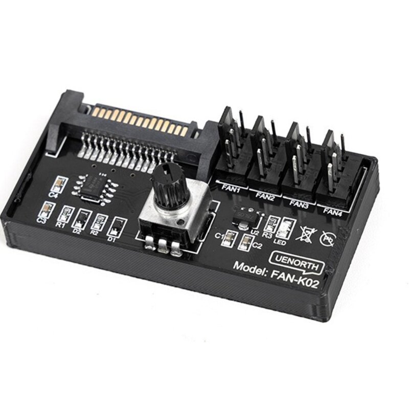 4-полосный контроллер вентилятора с ШИМ-концентратором для серверов, ПК, NAS, управление несколькими скоростями вентилятора, высокоэффективная система охлаждения