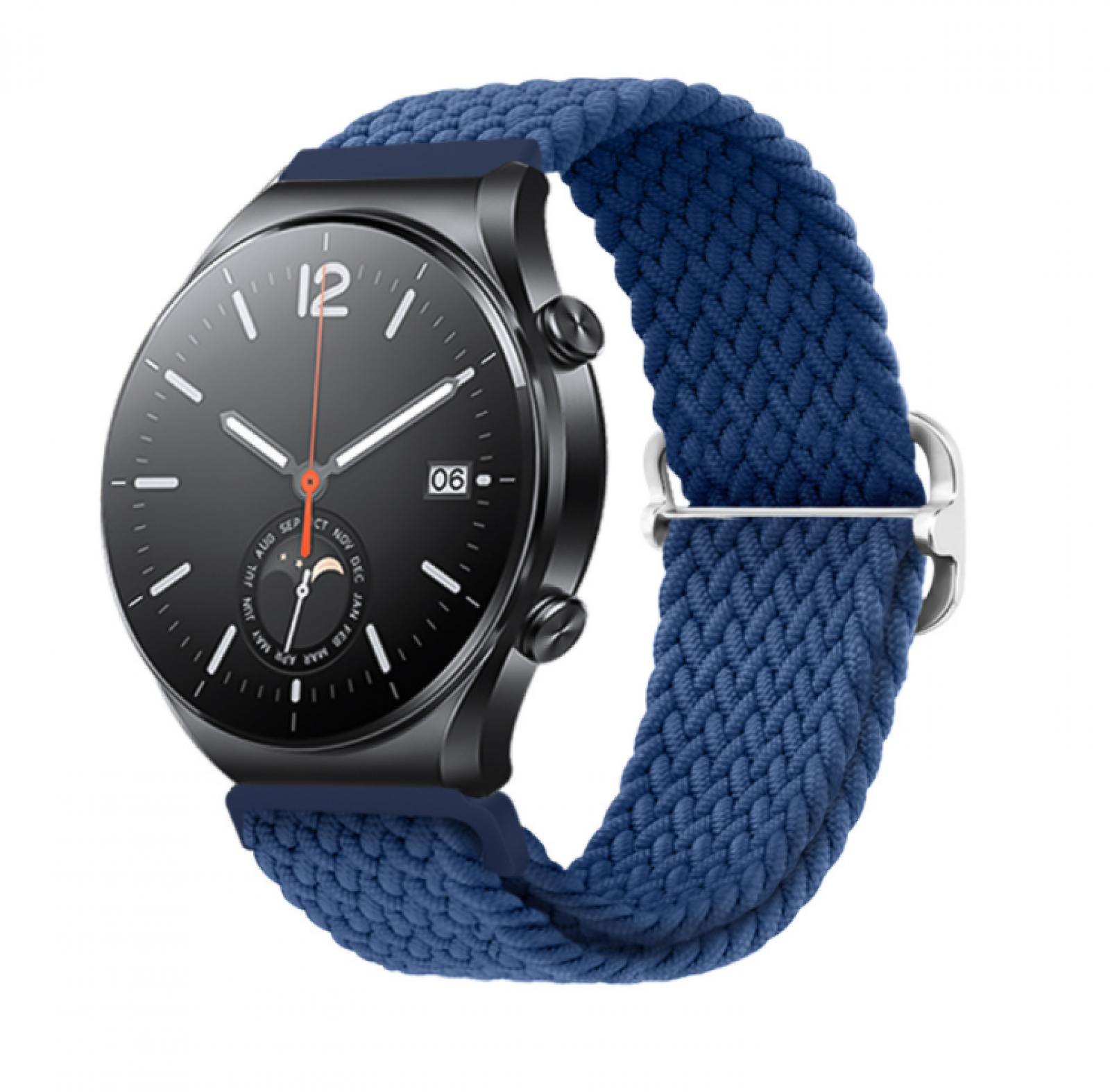 Сменный тканевый ремешок MyPads для Xiaomi Watch S1 и S1 Active из прочного нейлона синий спортивный стиль