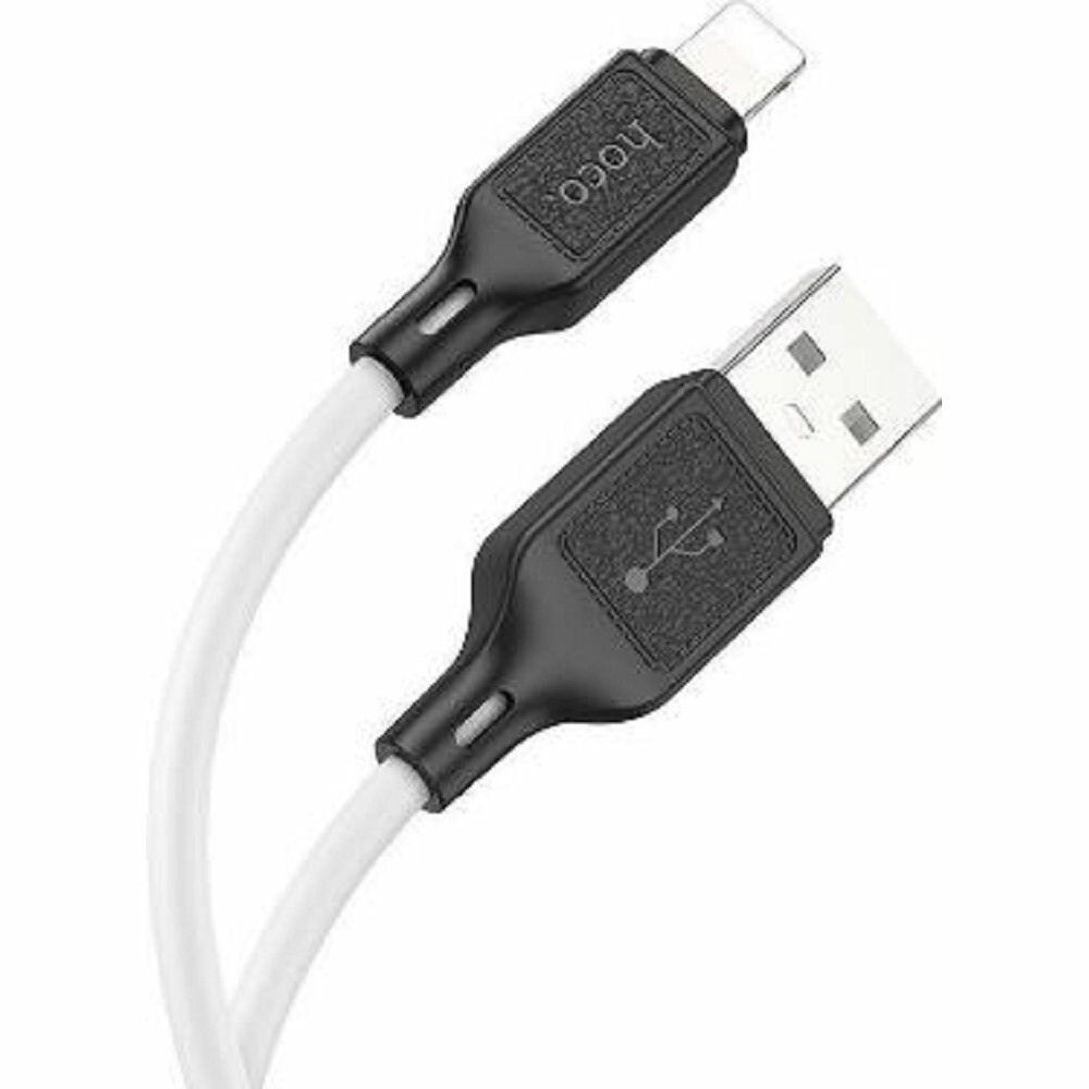 HOCO X90 USB кабель Lightning 1m 2,4A Силикон White