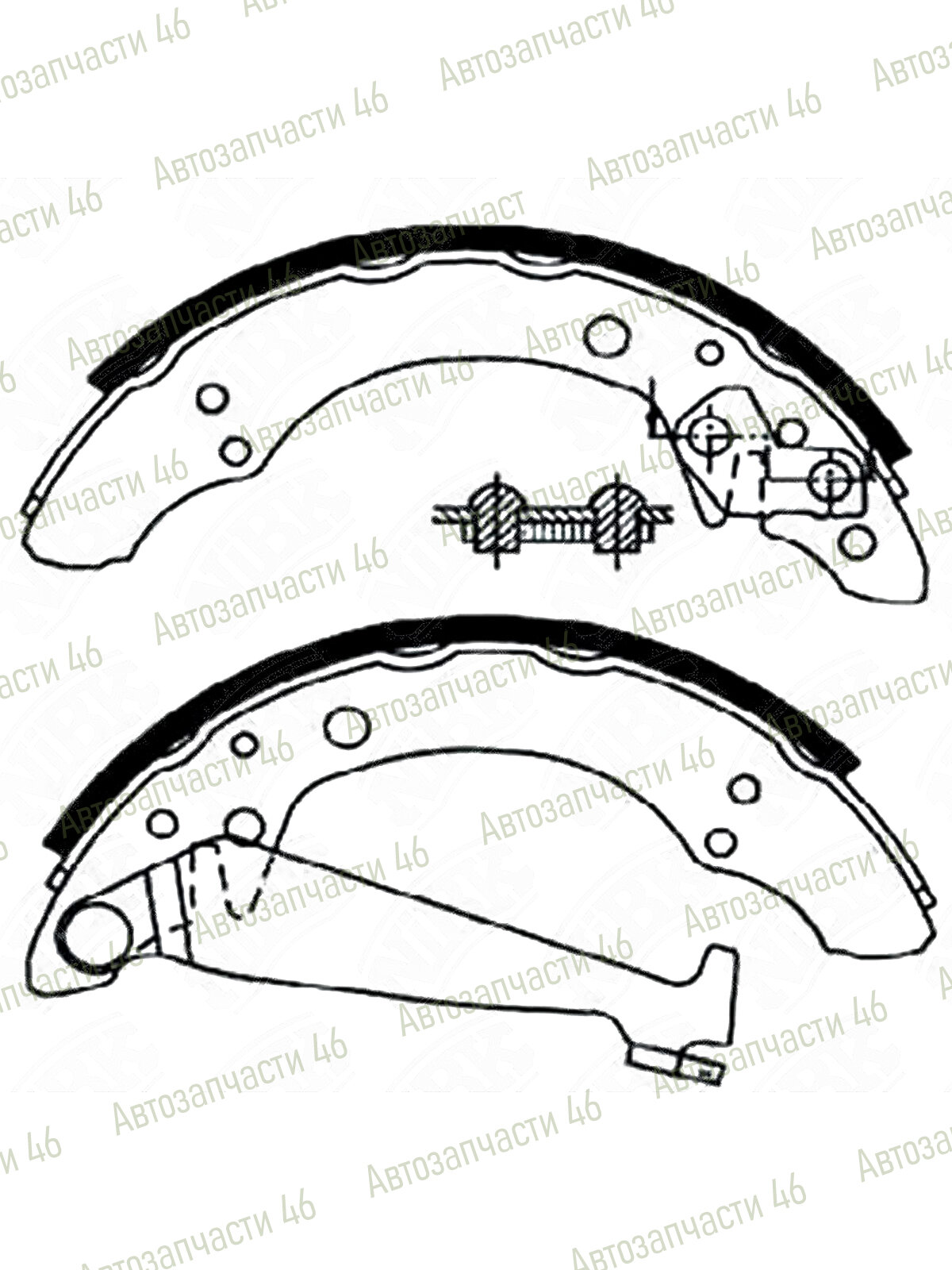 Колодки тормозные задние барабанные Шкода Рапид 1 Skoda Rapid 1 2012-2020 Япония