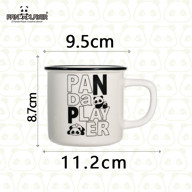 Керамическая кружка с пандой из белого фарфора, для чая/кофе/подарка, 300 мл