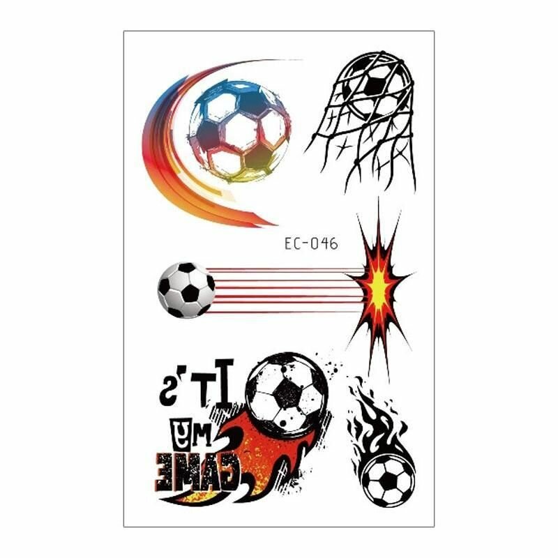 Водонепроницаемые детские наклейки-татуировки carnival football