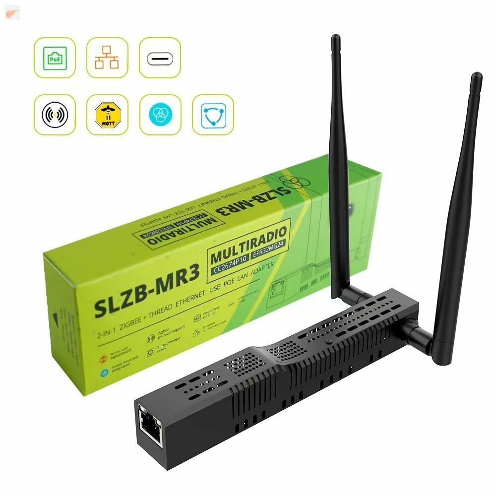 SMLIGHT SLZB-MR3 Шлюз-координатор Zigbee 3.0 с поддержкой Ethernet, USB и Wi-Fi