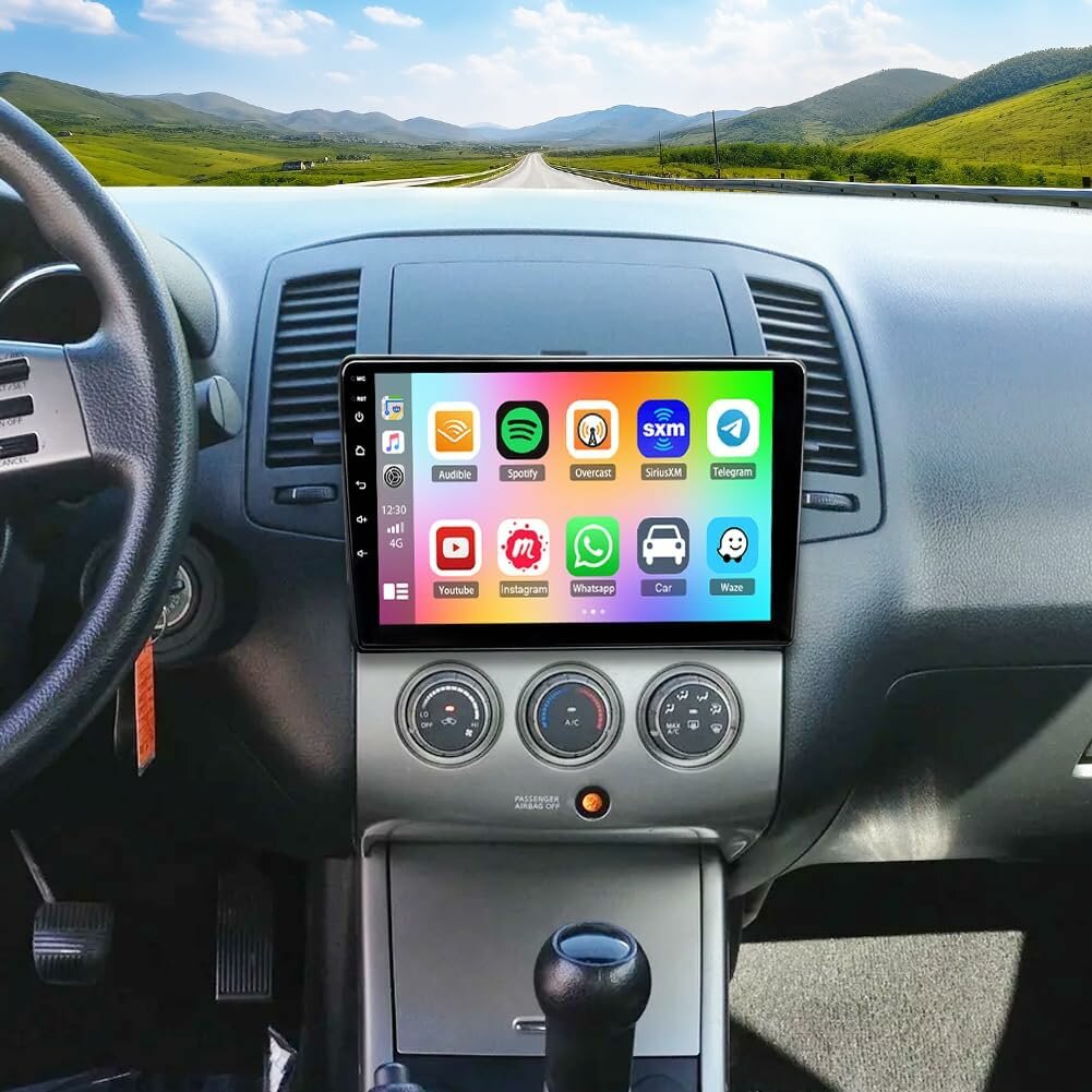 Автомобильная стереосистема Double Din с экраном 10,1 дюйма для Nissan Altima 2005-2006 гг, с CarPlay и Android Auto,