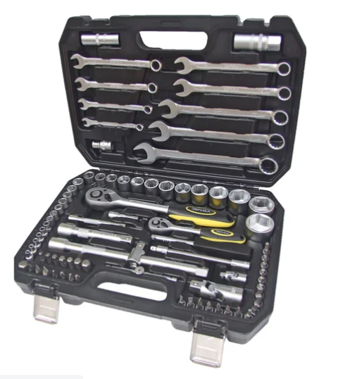 Набор инструмента 1/4"&1/2"dr 6-гранный 82 предмета эврика 1/3