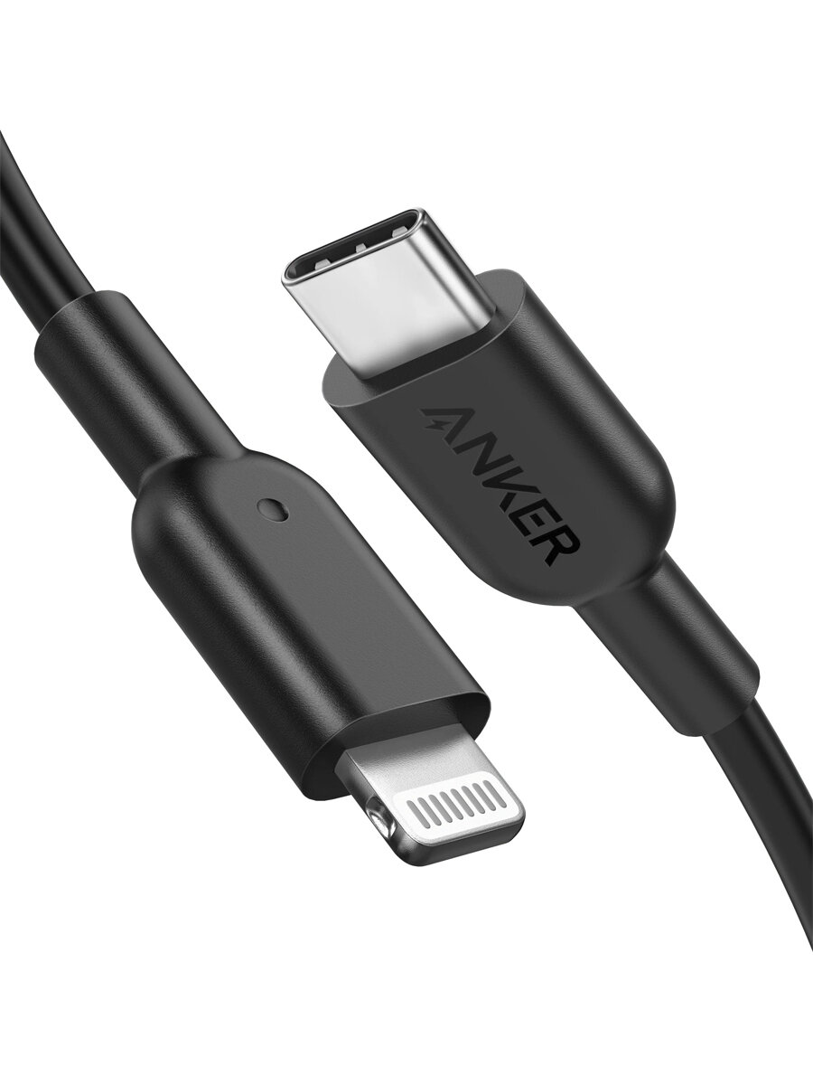 Anker 321 USB-C - Lightning A8633, черный, кабель для зарядки