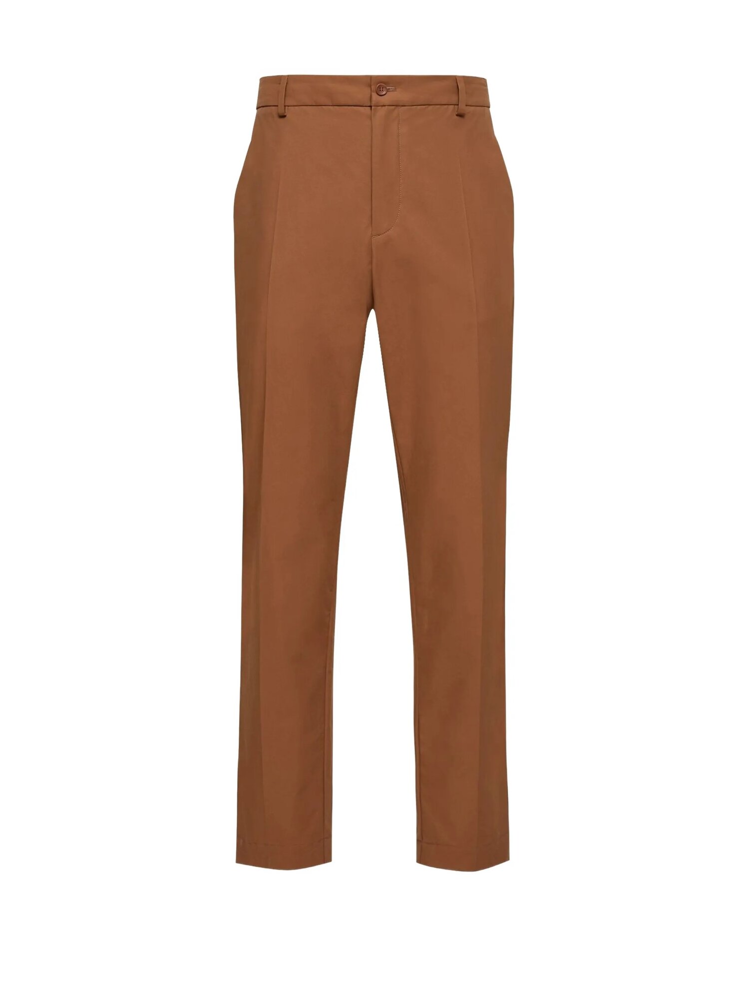 Брюки Moncler Technical pleated cotton trousers, размер 48, коричневый — фото 1