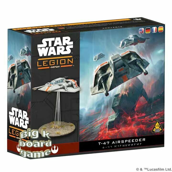 Hasbro Star Wars: Legion T-47 Airspeeder - Тяжелое подразделение Альянса повстанцев, Обновленные мультиязычные карты, Настольная игра-миниатюра, Стратегическая игра для детей и взрослых